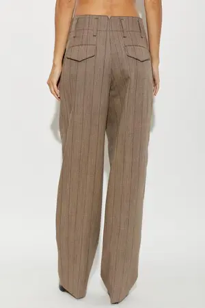 AMI Paris Wool Trousers With Pinstripe Pattern