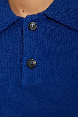 AMI Paris Wool Polo With Logo