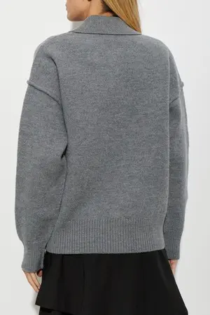 AMI Paris Wool Long-sleeve Polo