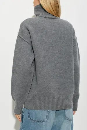 AMI Paris Wool Turtleneck With Logo