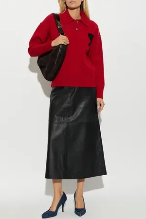 AMI Paris Wool Long-sleeve Polo
