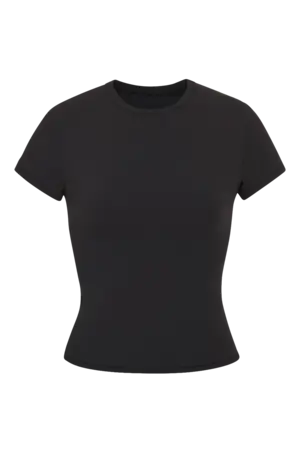 SKIMS SKIMS Slim Fit Long Sleeve T-Shirt Black