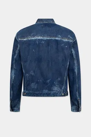 Dsquared2 Dark Frosted Oversized Denim Trucker Jacket