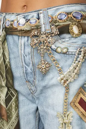 Acne Studios Jeans With Colorful Print