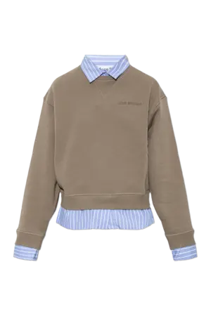 Acne Studios Sweatshirt With Sewn-in Shirt Motif