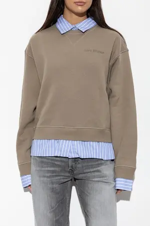 Acne Studios Sweatshirt With Sewn-in Shirt Motif