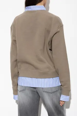 Acne Studios Sweatshirt With Sewn-in Shirt Motif