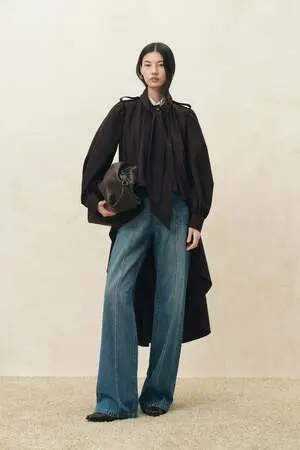 Fabrique Wool Blend Cape Trench Coat - Purple