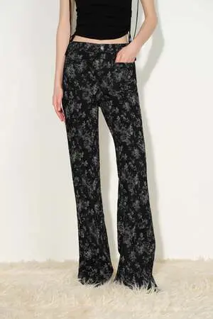 Fabrique Sylvia Custom Jacquard Flared Jeans