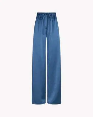Serena Bute Satin Tapered Jogger - Blue