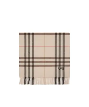 Burberry Checked Fringed-edge Scarf