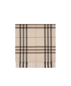Burberry Checked Fringed-edge Scarf