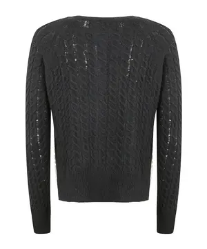 Ermanno Scervino Lace-trim Cable Knitwear