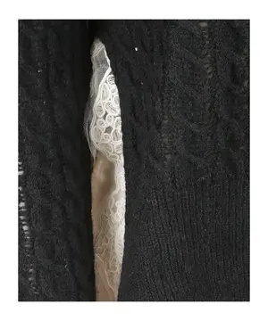 Ermanno Scervino Lace-trim Cable Knitwear