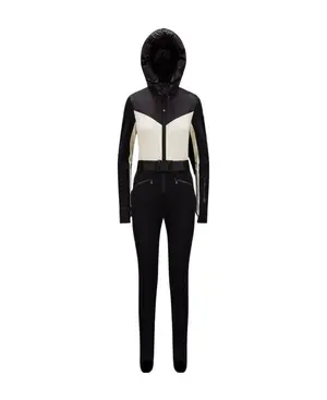Moncler Ski Suit With Down Collar And Hood