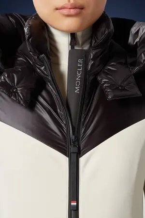 Moncler Ski Suit With Down Collar And Hood