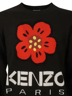 Kenzo Boke Flower Intarsia-knit Crewneck Jumper