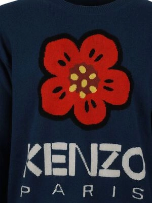 Kenzo Boke Flower Intarsia-knit Crewneck Jumper