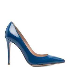 GIANVITO ROSSI 105mm Pointed Toe Pumps - Blue