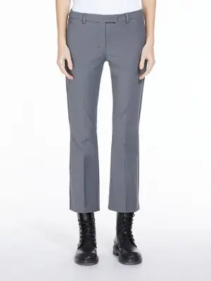 Max Mara Umanita High-waisted Flared Trousers - Gray