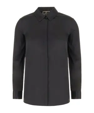 Elisabetta Franchi Lapel Collar Shirt - Black