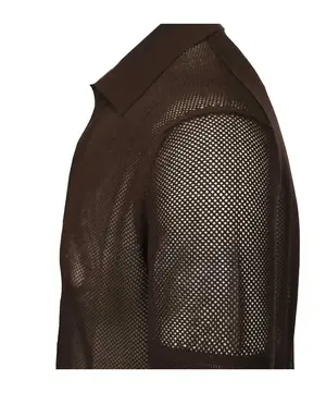 TOM FORD Short Sleeved Polo Shirt - Brown