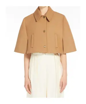 Max Mara Short Wool And Cotton Cloak