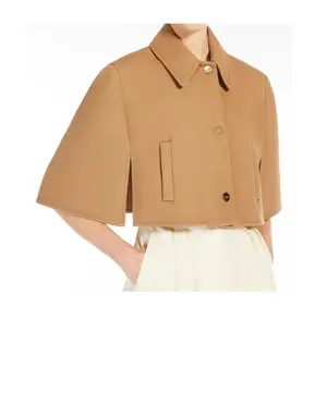 Max Mara Short Wool And Cotton Cloak