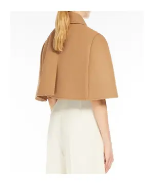 Max Mara Short Wool And Cotton Cloak