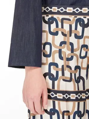 Max Mara Chain-print Wide-leg Pants