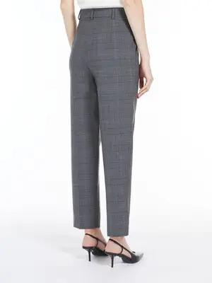 Max Mara Checked Straight Leg Trousers