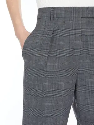 Max Mara Checked Straight Leg Trousers