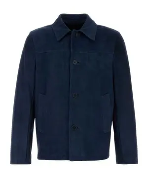SALVATORE SANTORO Long Sleeve Suede Jacket