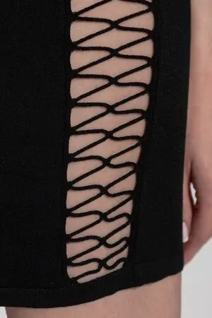 Dsquared2 Side Cut-out Lace-up Mini Dress