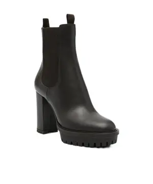 GIANVITO ROSSI Platform Leather Chelsea Boots