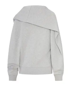 Dries Van Noten Long-sleeve Sweatshirt With Deconstructed Detail - Grey