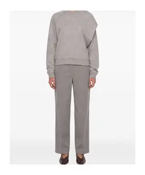 Dries Van Noten Long-sleeve Sweatshirt With Deconstructed Detail - Grey