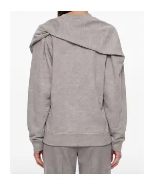 Dries Van Noten Long-sleeve Sweatshirt With Deconstructed Detail - Grey
