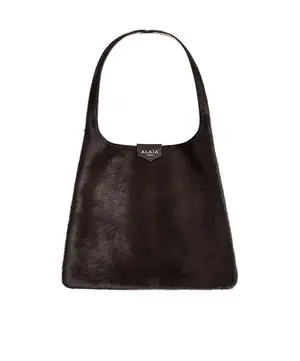 Alaïa Mini Hobo Bag - Chocolate