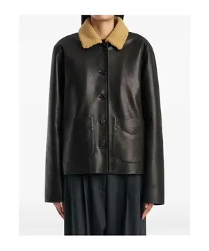 Khaite Long-sleeve Leather Jacket