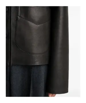 Khaite Long-sleeve Leather Jacket