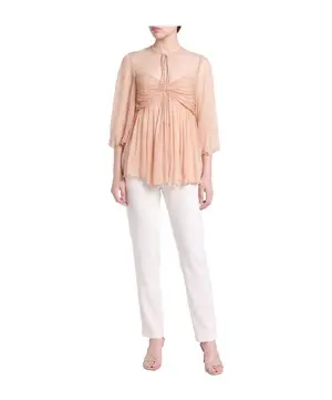 Chloé Solid-colored Georgette Top