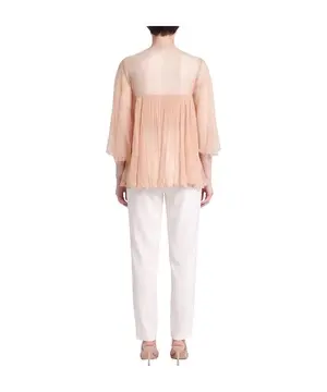 Chloé Solid-colored Georgette Top