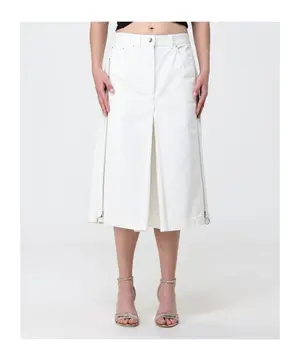 Rabanne Slit-detailed Denim Midi Skirt