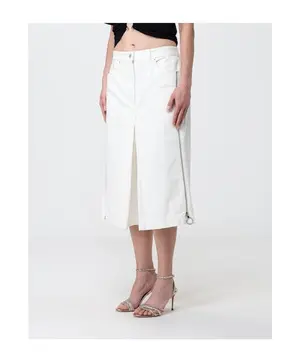 Rabanne Slit-detailed Denim Midi Skirt