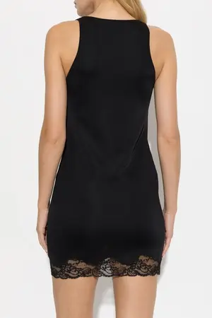 Balmain Sleeveless Lace Trimmed Mini Dress