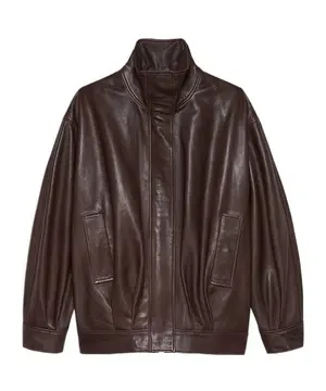 ARMA Long-sleeve Leather Jacket With Stand Collar