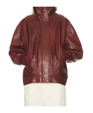 ARMA Long-sleeve Leather Jacket With Stand Collar