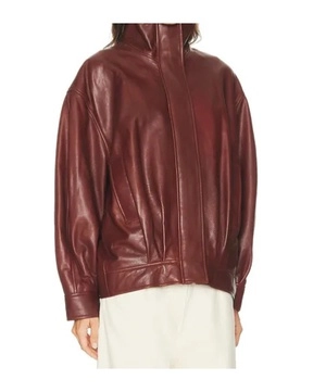 ARMA Long-sleeve Leather Jacket With Stand Collar