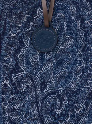 Etro Love Trotter Jacquard Denim Tote Bag - Blue